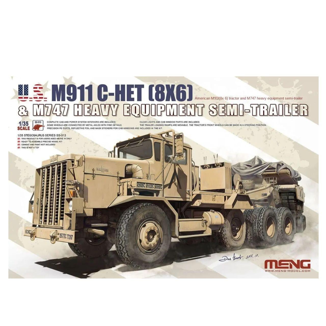 Meng Assembly MODEL SS-013 Model 1/35 M911 C-HET (8×6) & M747 Heavy ...