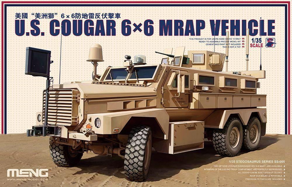 Meng Model 1/35 MG-SS-005 U.S. Cougar 6x6 MRAP Vehicle plastic model ...