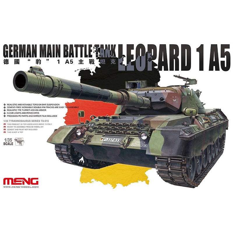 Meng Model TS-015 1/35 German Main Battle Tank Leopard 1A5 - Scale ...