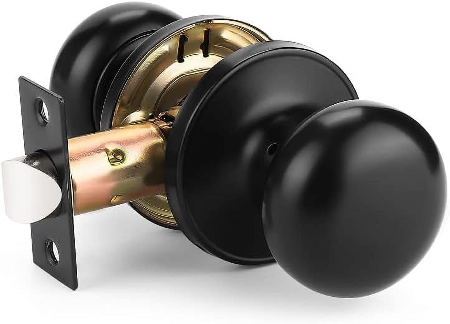 Mengico 1 Pack Door knob Lock,Black Doorknobs,Door Knob Interior ...