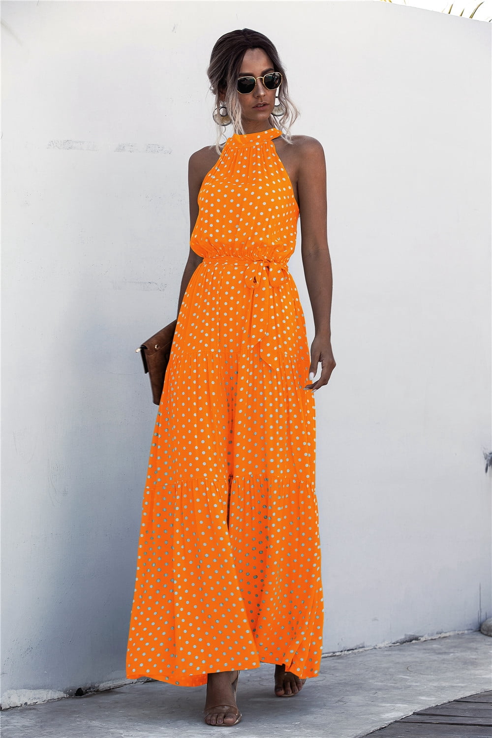 Mengpipi Summer Floral Dresses for Women Sleeveless Maxi Dress Loose ...