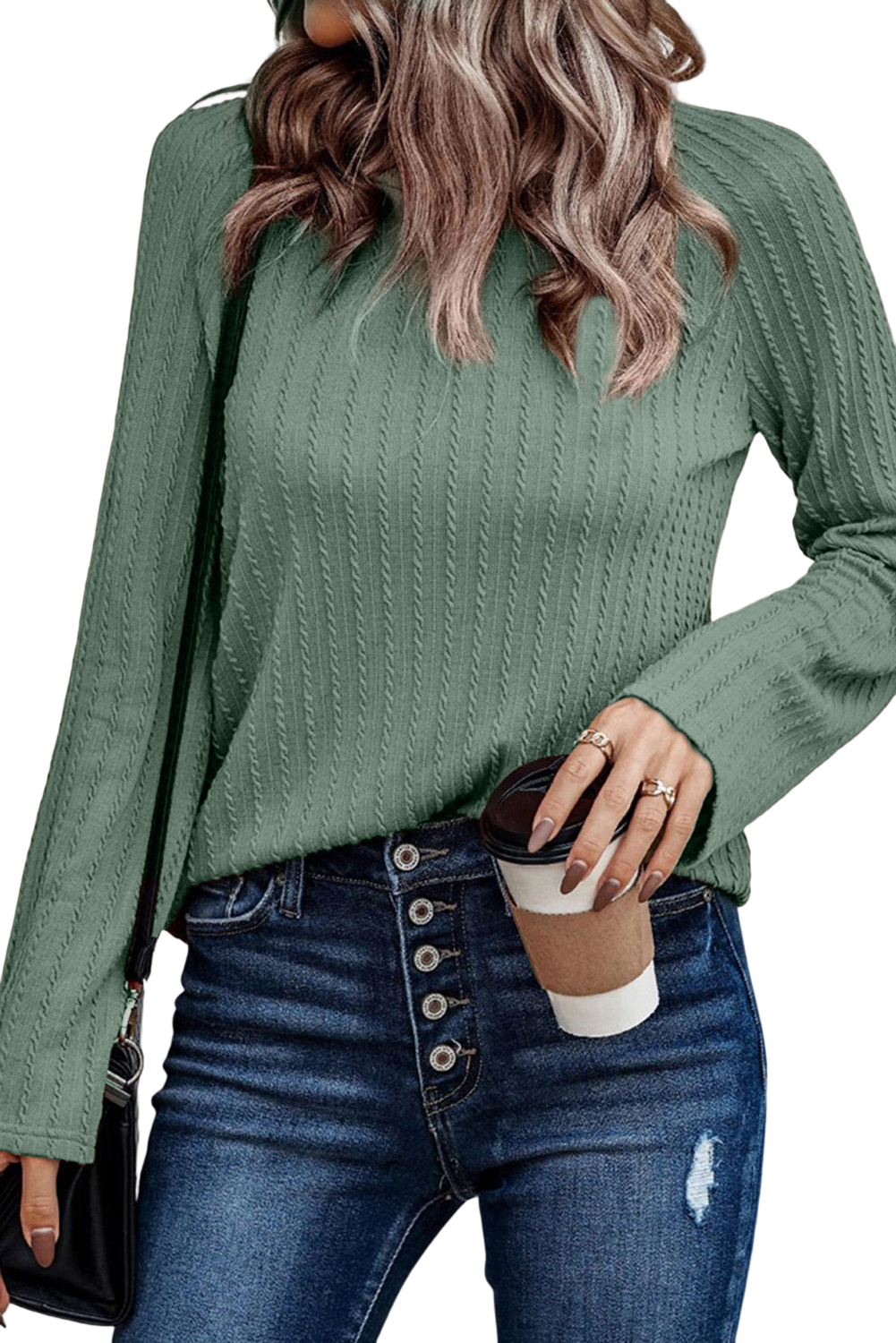 Mengpipi Womens Long Sleeve Shirts Casual Lightweight Pullover Crew ...