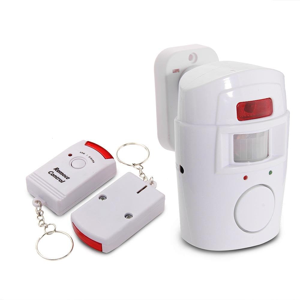 Mengshen Infrared Motion Sensor Alarm - Burglar Alarm with 2 Remote ...