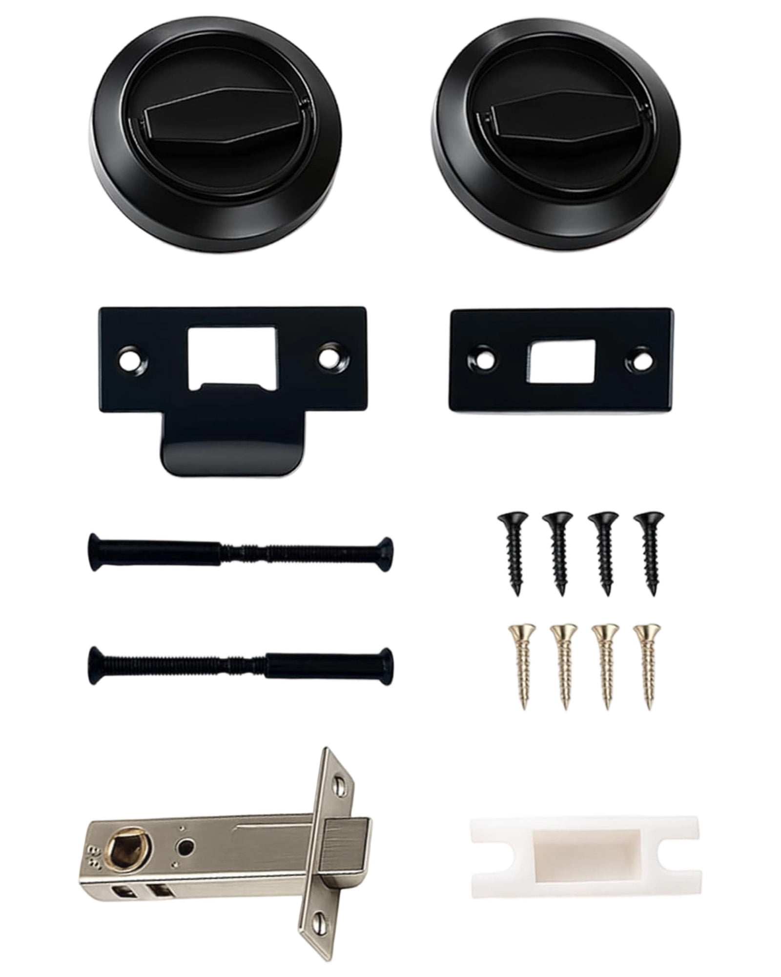 Mengshi Round Recessed Door Lock - Double Sided Pull Ring Invisible ...