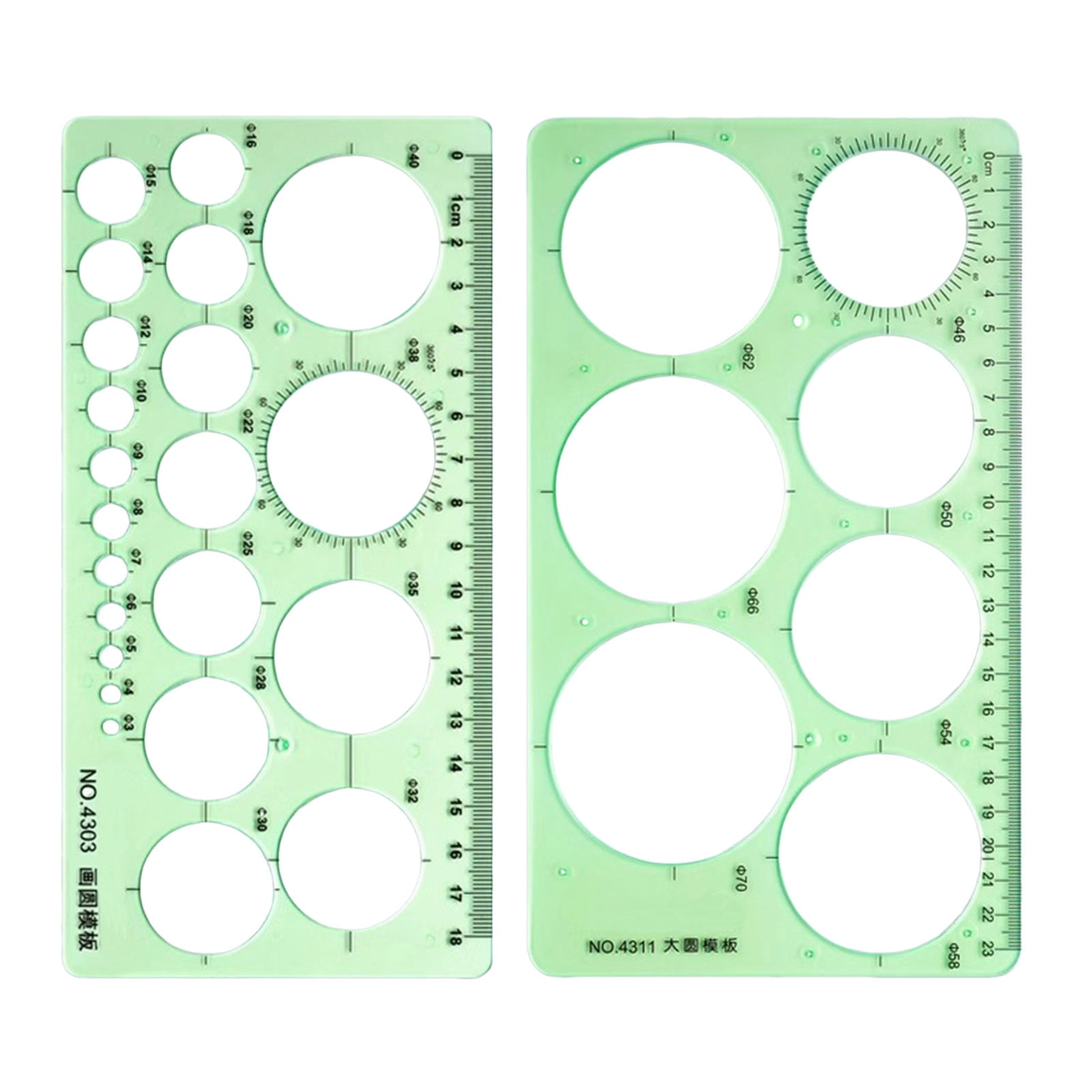 Mengzhiii Circle Template For Drawing Drafting Geometric Circle Ruler ...