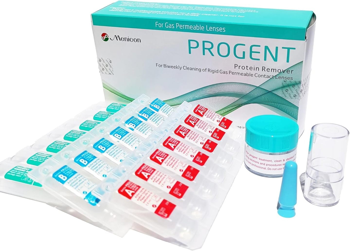 Menicon Progent 7 Treatment Biweekly Gas Permeable Contact Lens Cleaner ...