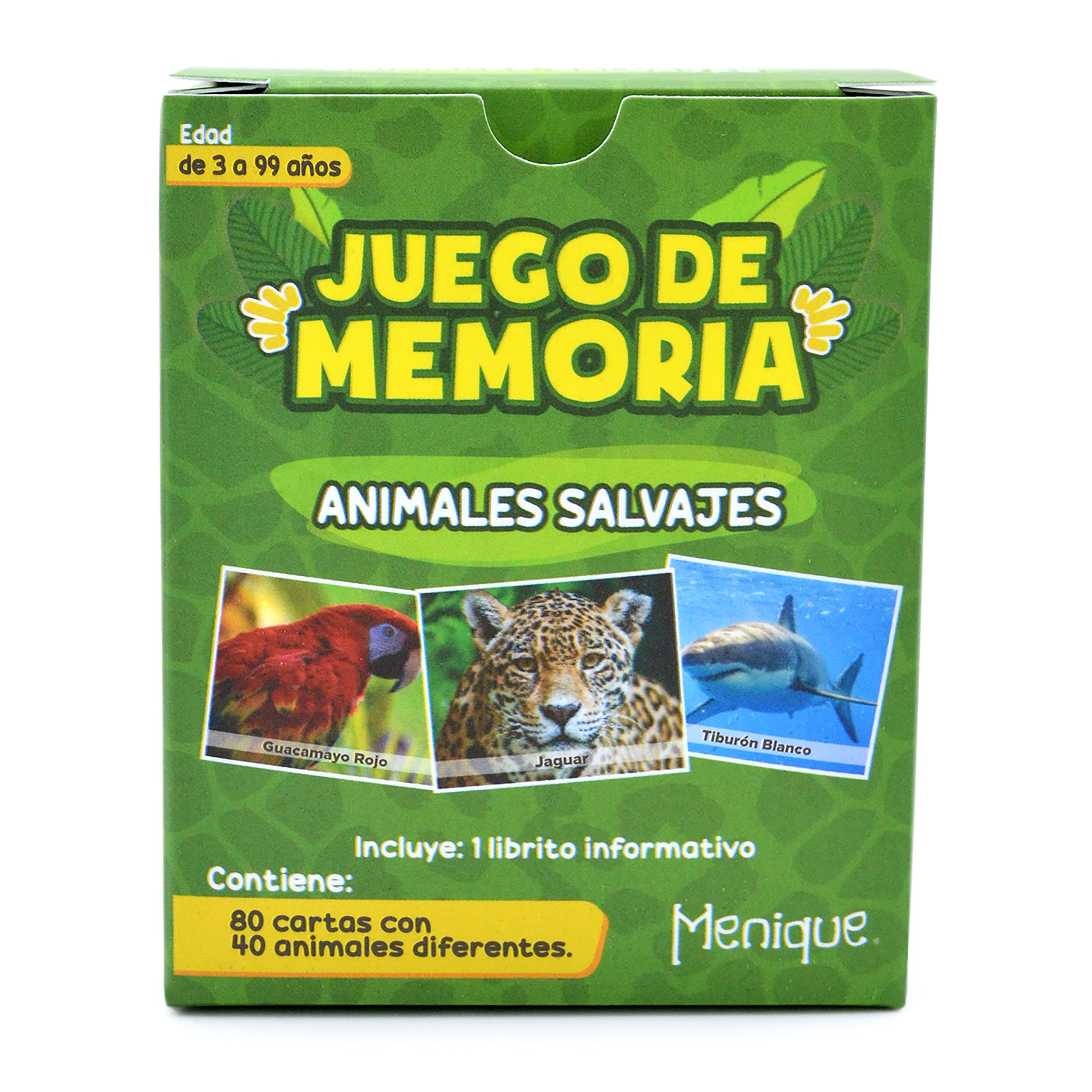 Menique, Juego de Memoria de Animales Salvajes H2FSDen español. Wild ...