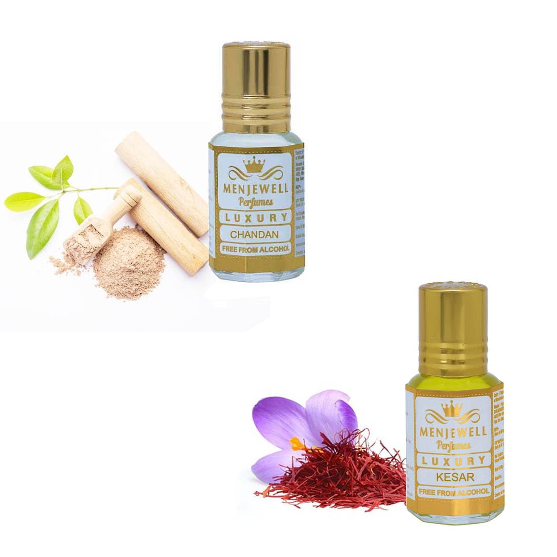 Menjewell Kesar and Chandan AttarIttar Perfume for Men and Women Unisex ...