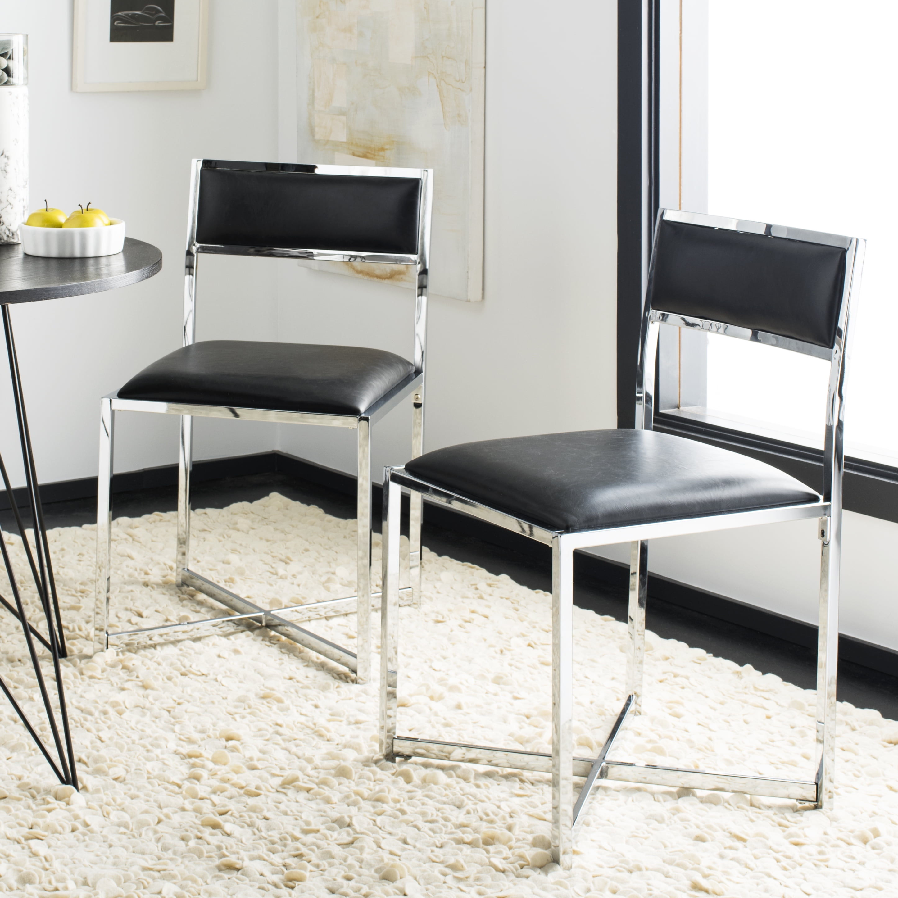 Menken Modern Chrome Side Chair, Set of 2 - Walmart.com