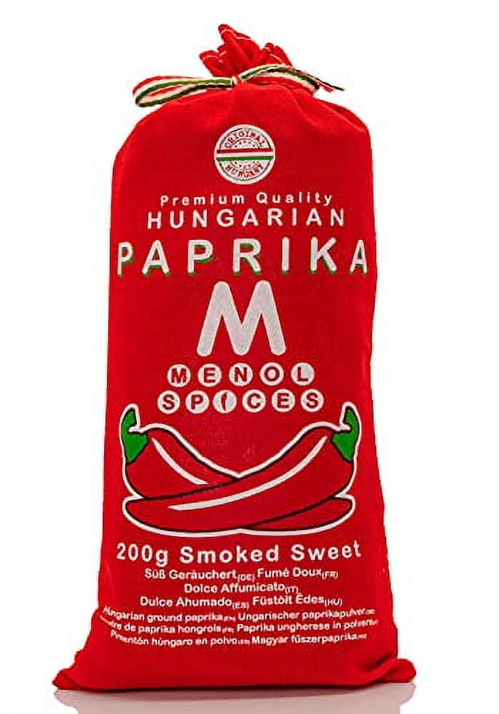 Menol Spices Authentic Hungarian Paprika Powder (Smoked Sweet 7oz ...