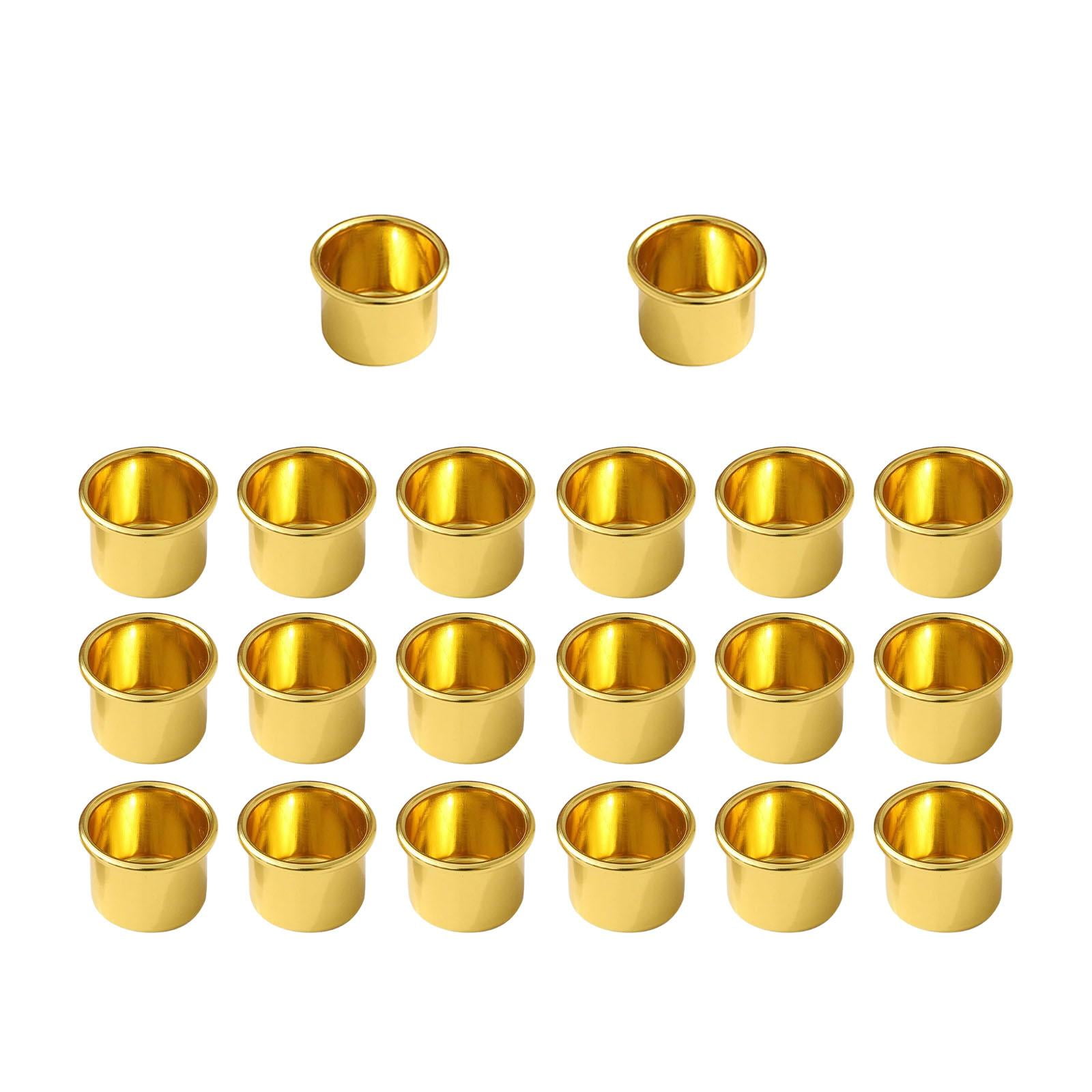 Menolana 20 Pieces Candle Cup Metal Candlestick Prevents from Waxes ...