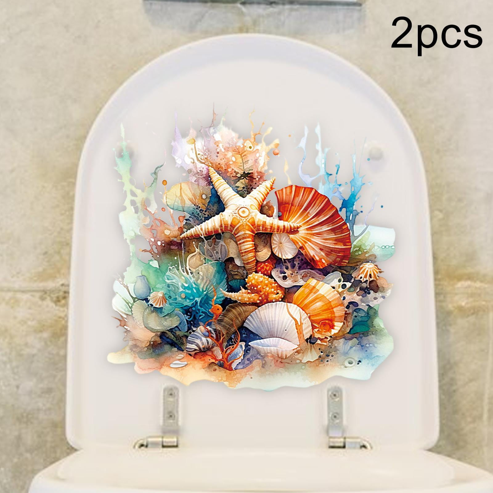 Menolana 2Pcs Toilet Stickers Wall Decals Waterproof, Toilet Cover ...