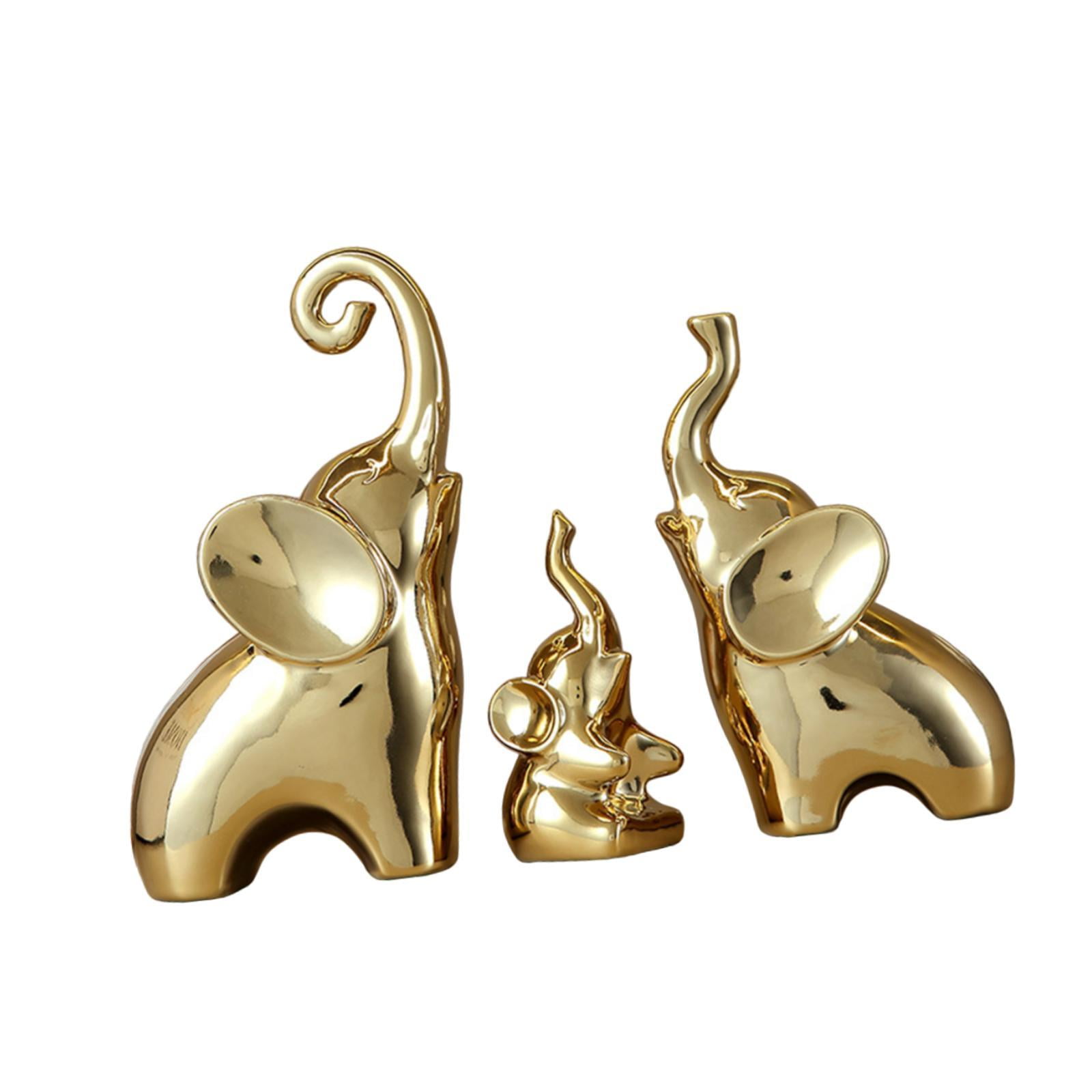 Menolana 3 Pieces Elephant Statues Desktop Decorations Modern Crafts ...