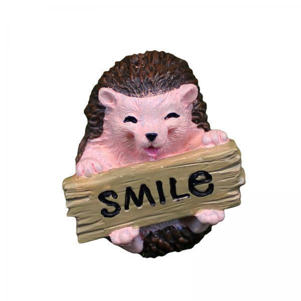 Menolana 4X Mini Hedgehog Figurine Resin Ornament for Desktop ...