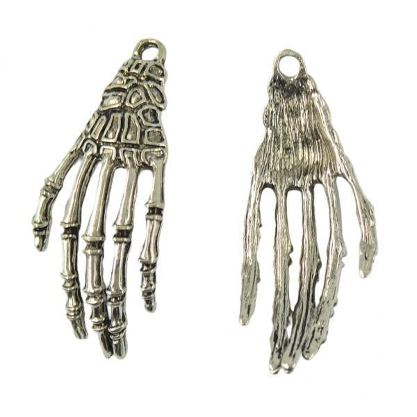 Menolana 4x10xTibet Halloween Rock Skeleton Hand Pattern DIY Charm ...