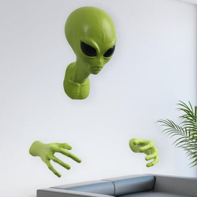 Menolana Alien Wall Sculpture Alien Figurine Art Crafts Decorative ...