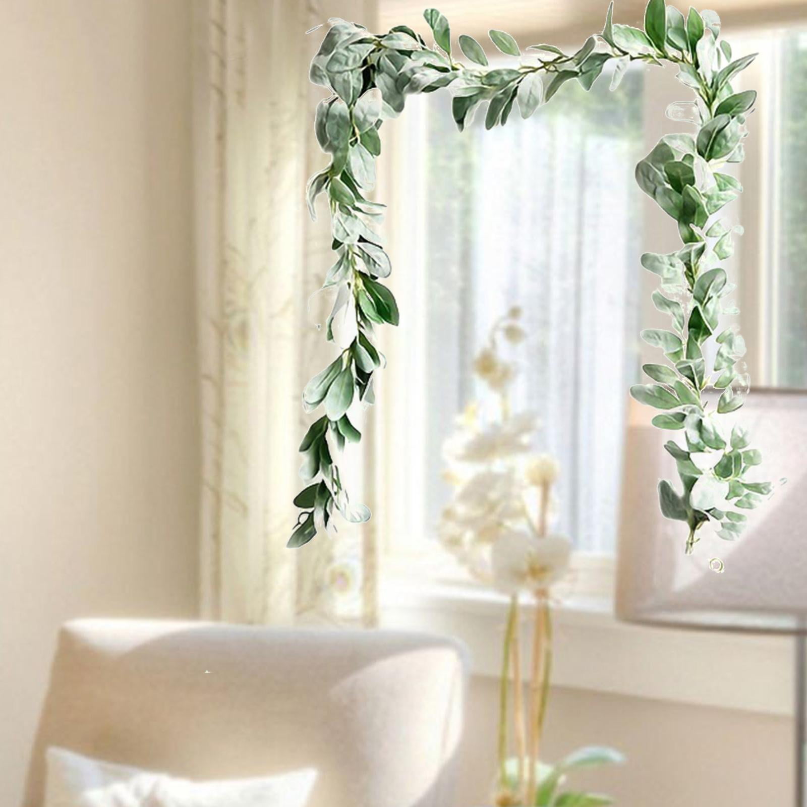 Menolana Artificial Leaf Plant Hanging Garland Plant Decoration 180cm DIY Door Simulation Green ...