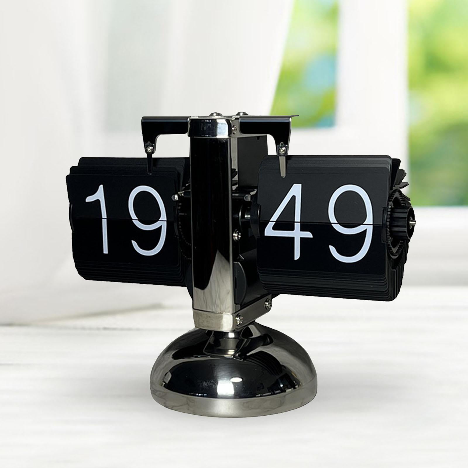 Menolana Auto Flip Clock Large Number Table Clock Retro Digital Flip ...