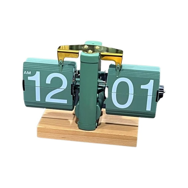 Menolana Automatic Page Turning Clock, Flip Desk Clock ,Retro Flip Down ...