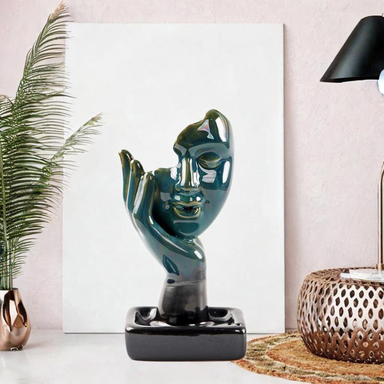 Menolana Backflow Incense Burner Ceramic Waterfall Incense Holder Desk ...