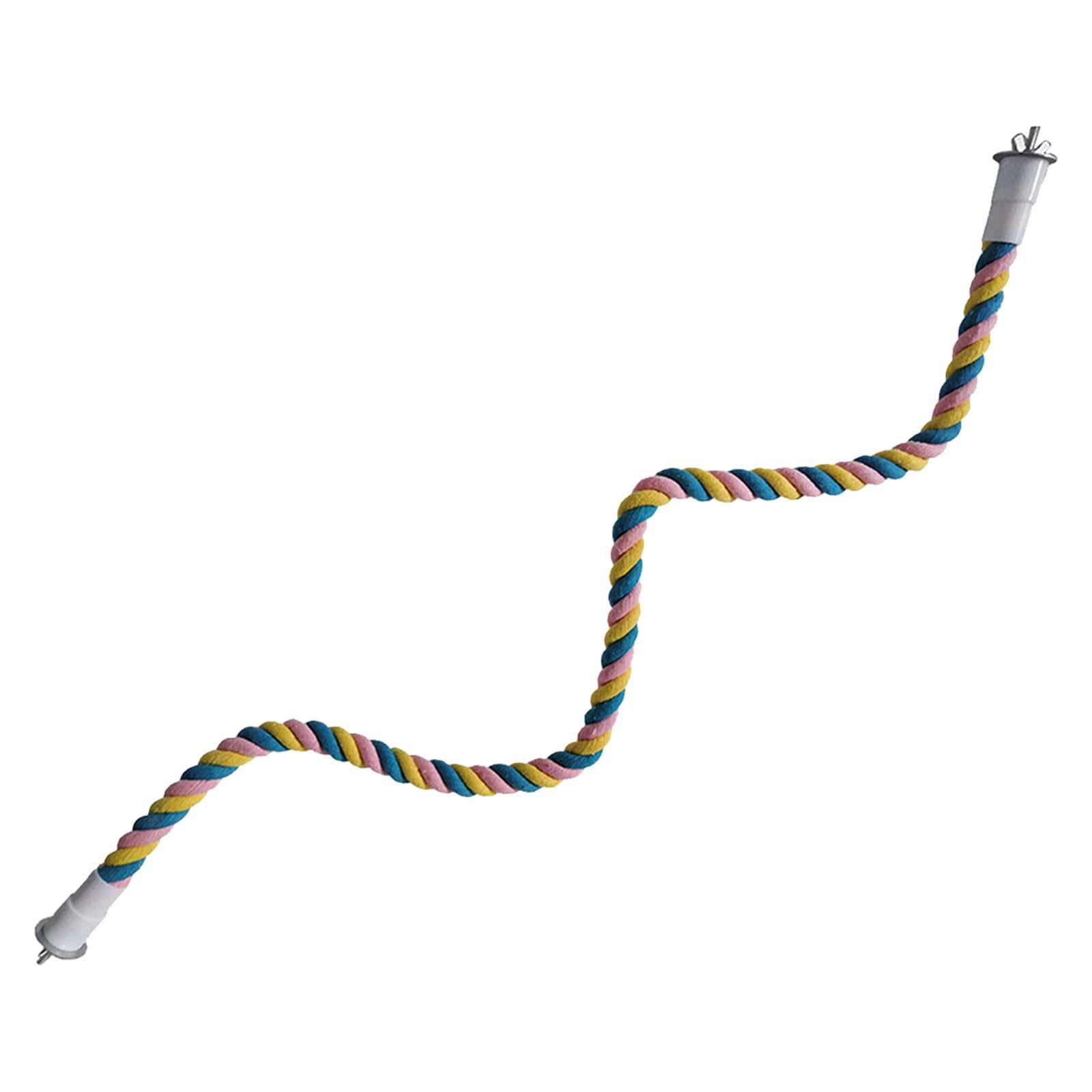 Menolana Bird Rope, Cotton Rope Bird Perch, Climbing Ropes Bungee Bird ...