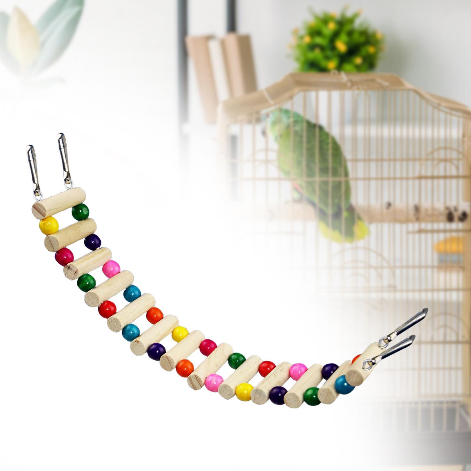 Menolana Bird Toy Ladder, Bird Rope Ladder, Shelf, Parrot Climbing Rope ...