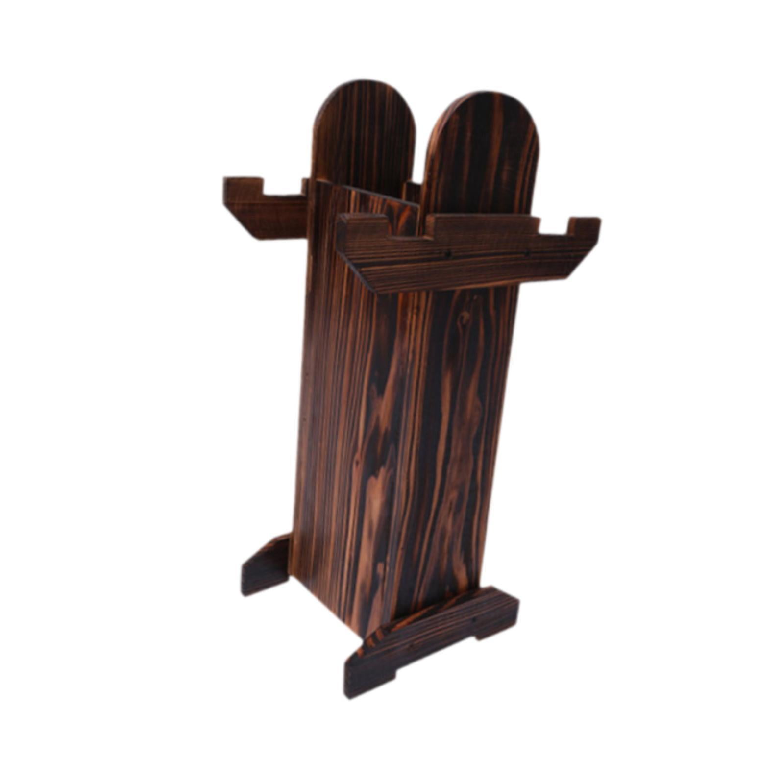 Menolana Bow Display Stand Quiver Flute Rack Multipurpose Wood Recurve ...