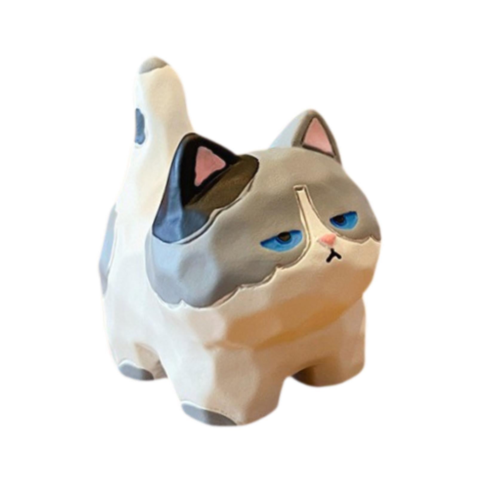 Menolana Cat Figures Kitten Figurine Craft Tabletop Ornament Cartoon ...