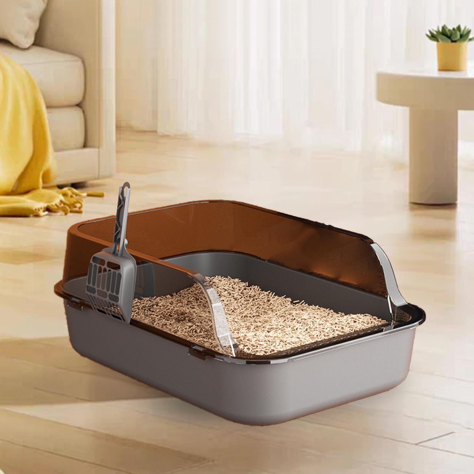 Menolana Cat Semi Closed Bedpan High Sided Portable Kitten Toilet Cat ...