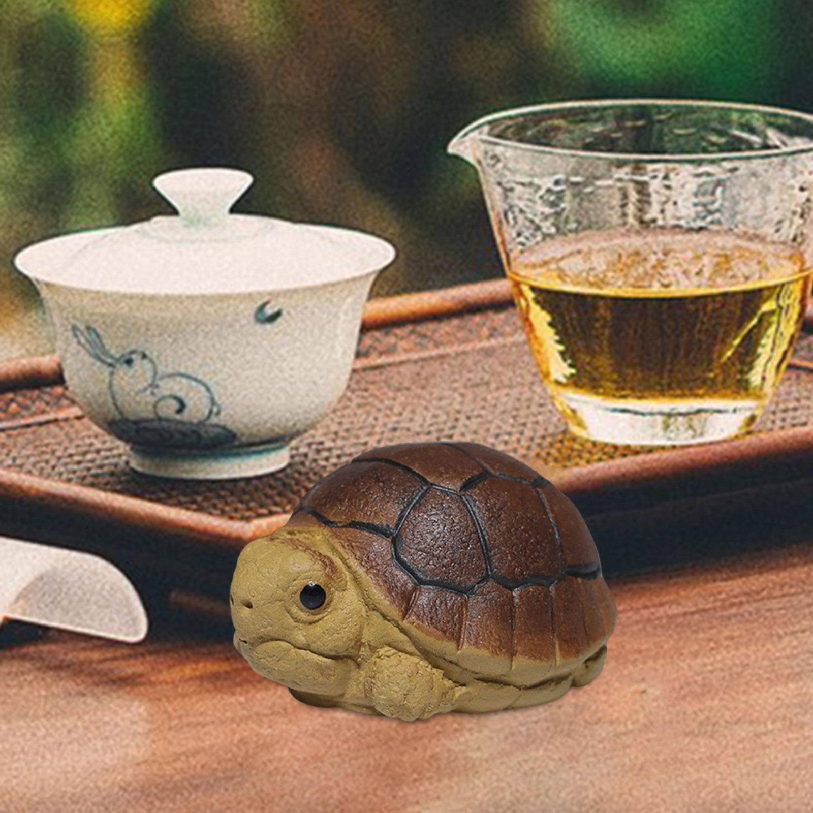 Menolana Clay Tea Pet Turtle Statue Figurine Animal Ornament Cabinet ...