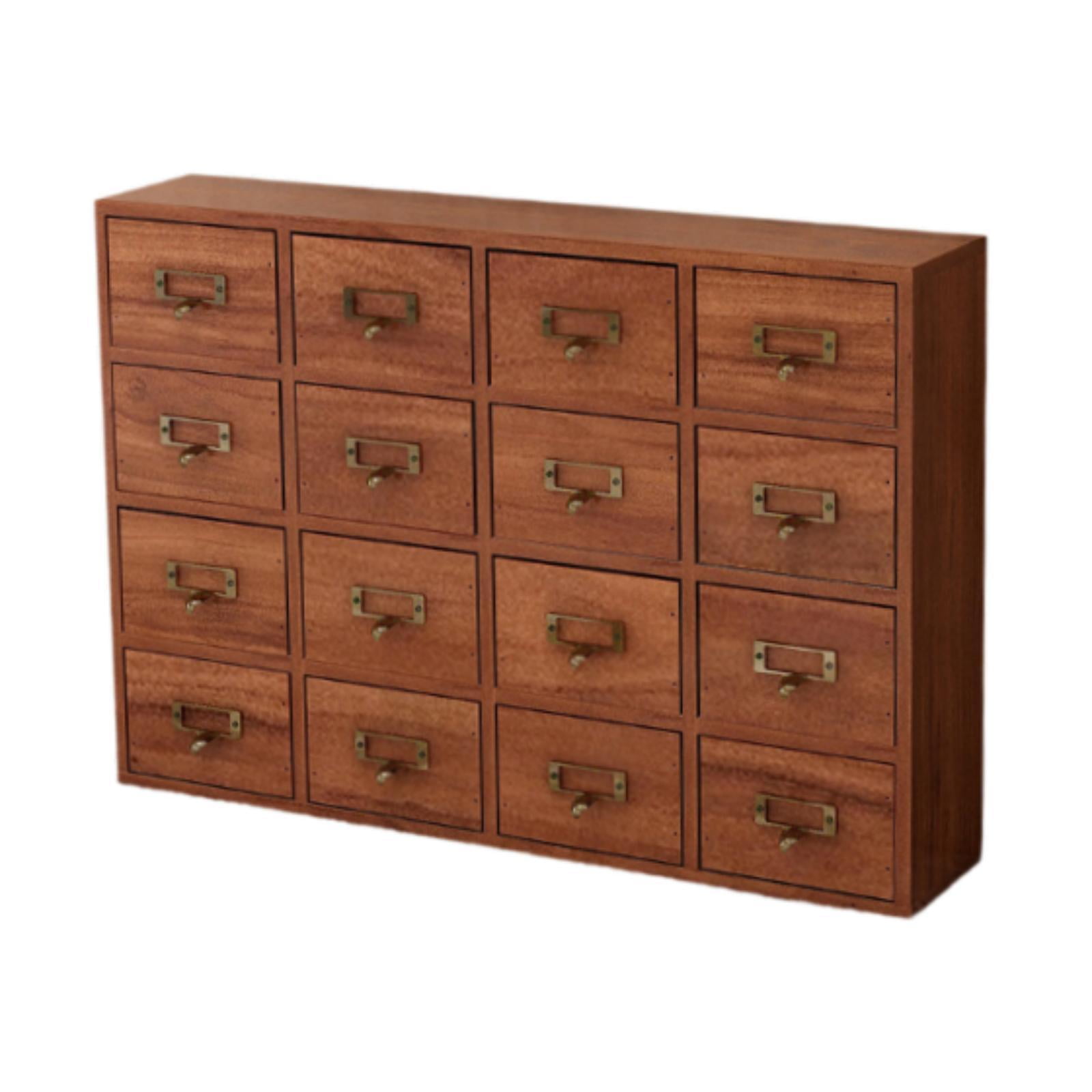 Menolana Desktop Jewelry Box,Wooden Drawer Storage Box with Drawers ...