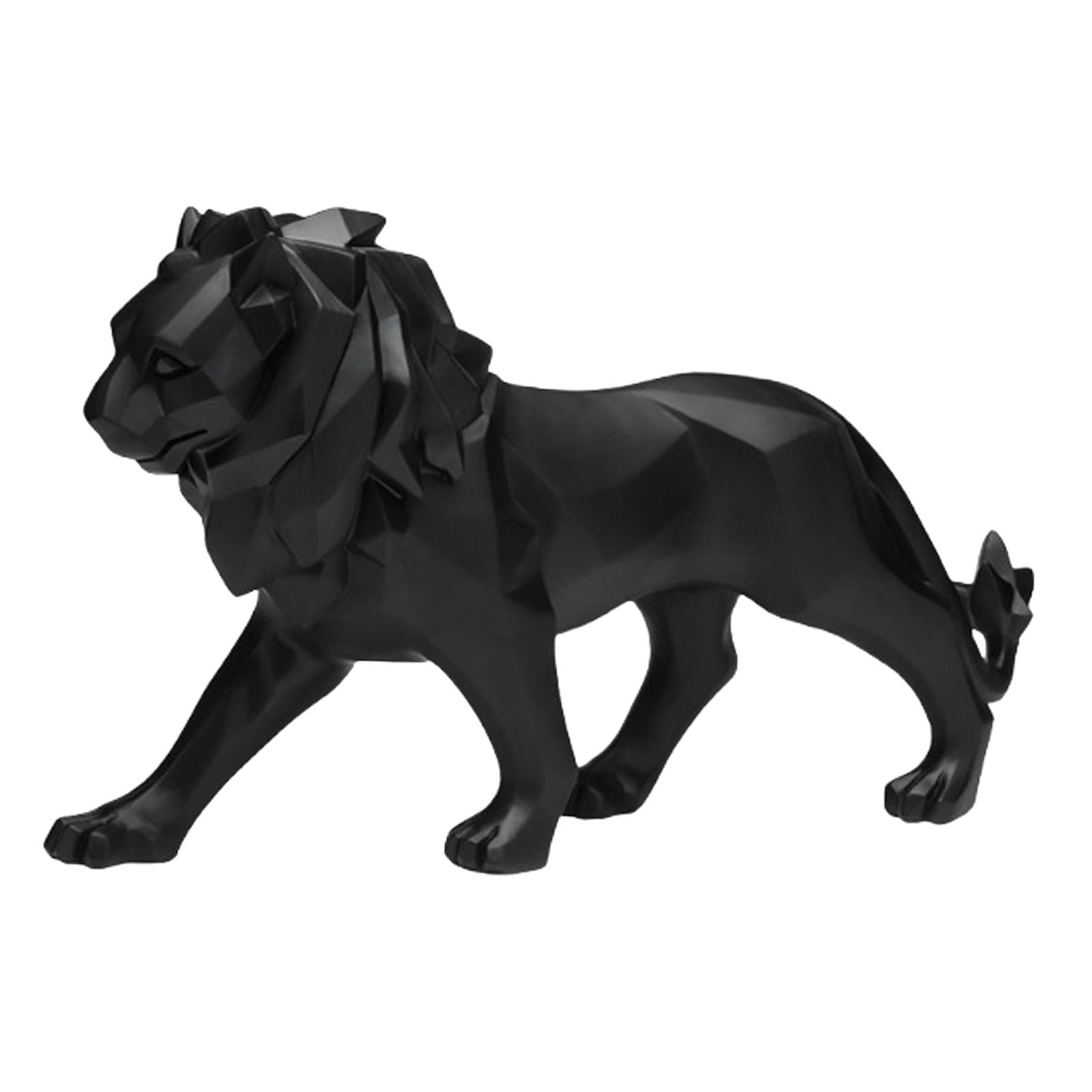 Menolana Geometric Figure Lion Statue Figurine Bookshelf Office Desk ...