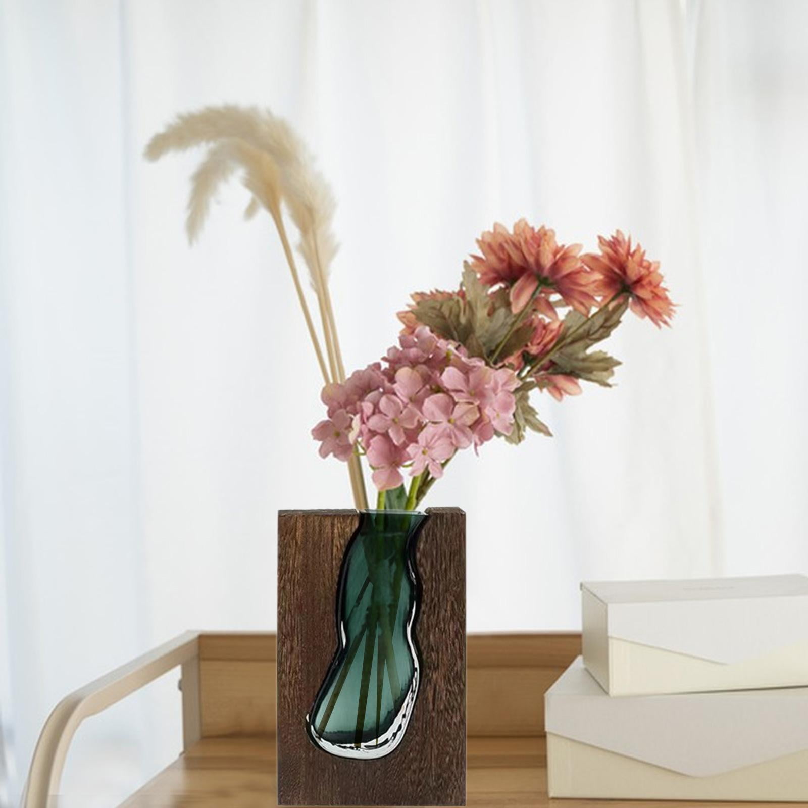 Menolana Glass Flower Vase Decorative Vase Vintage Desktop Ornament ...
