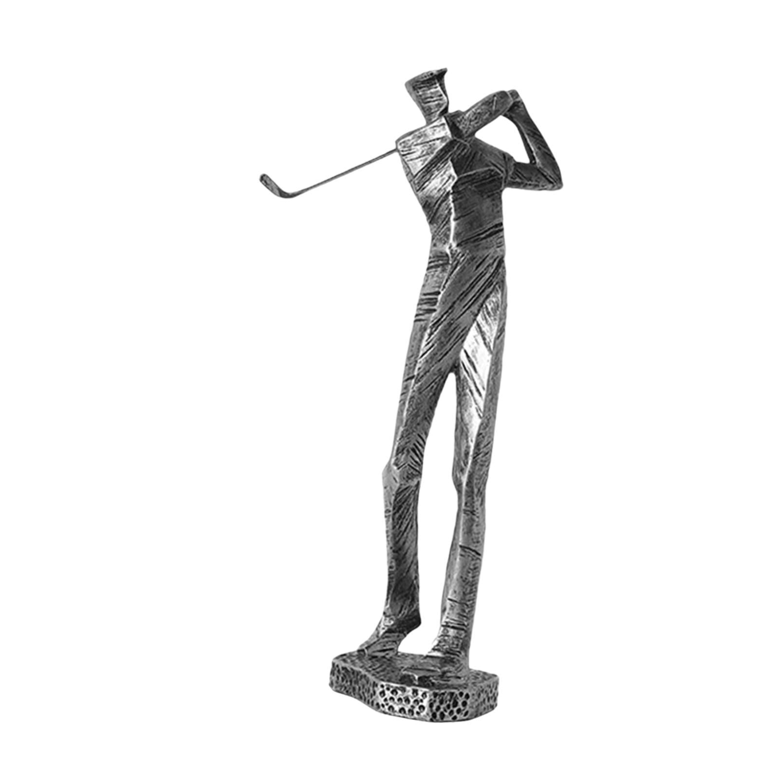 Menolana Golfing Statue Golfer Sculpture Modern Golf Athlete Decor Golf ...