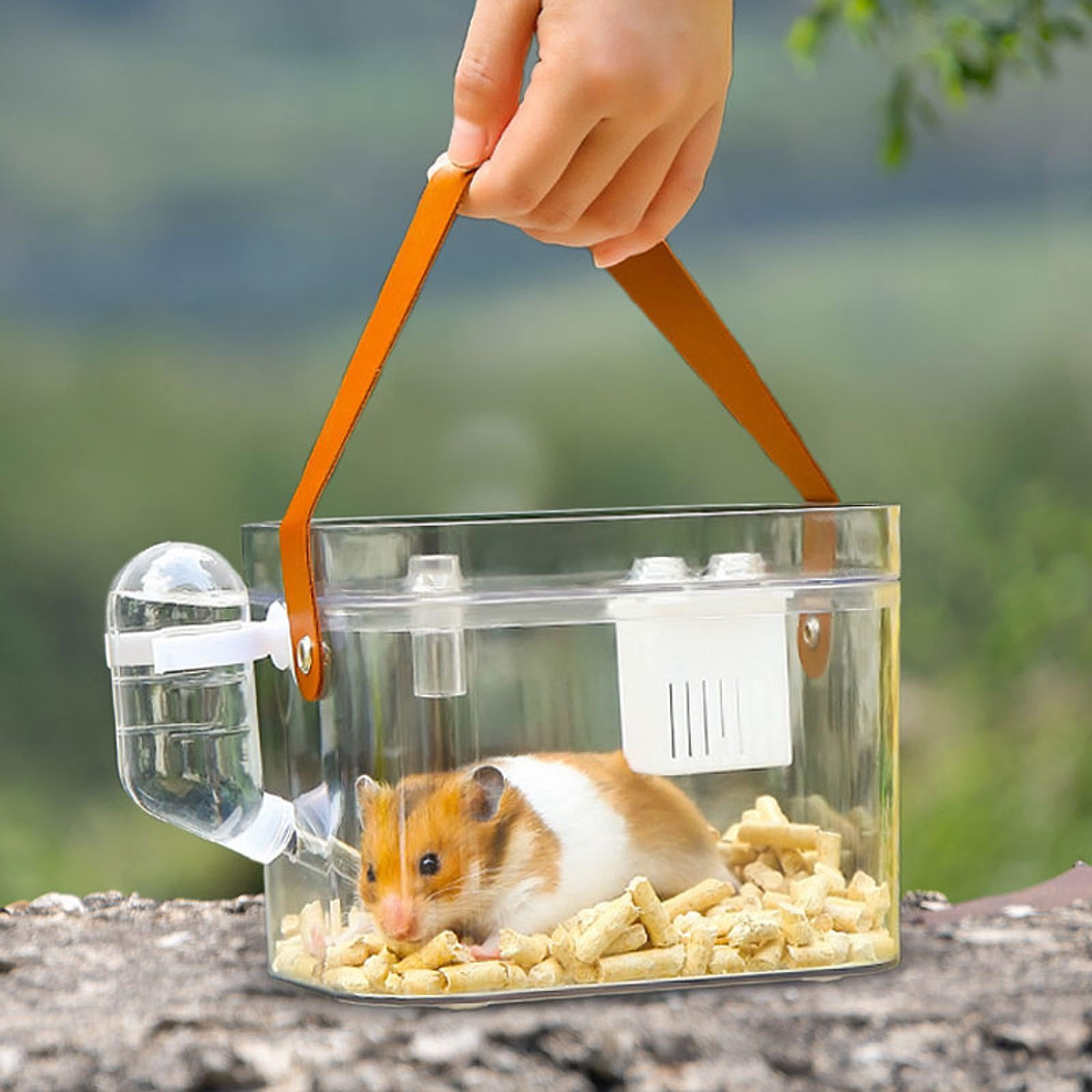 Menolana Hamster Carrier Cage Clear Pets Travel Carrier Pet Supplies ...