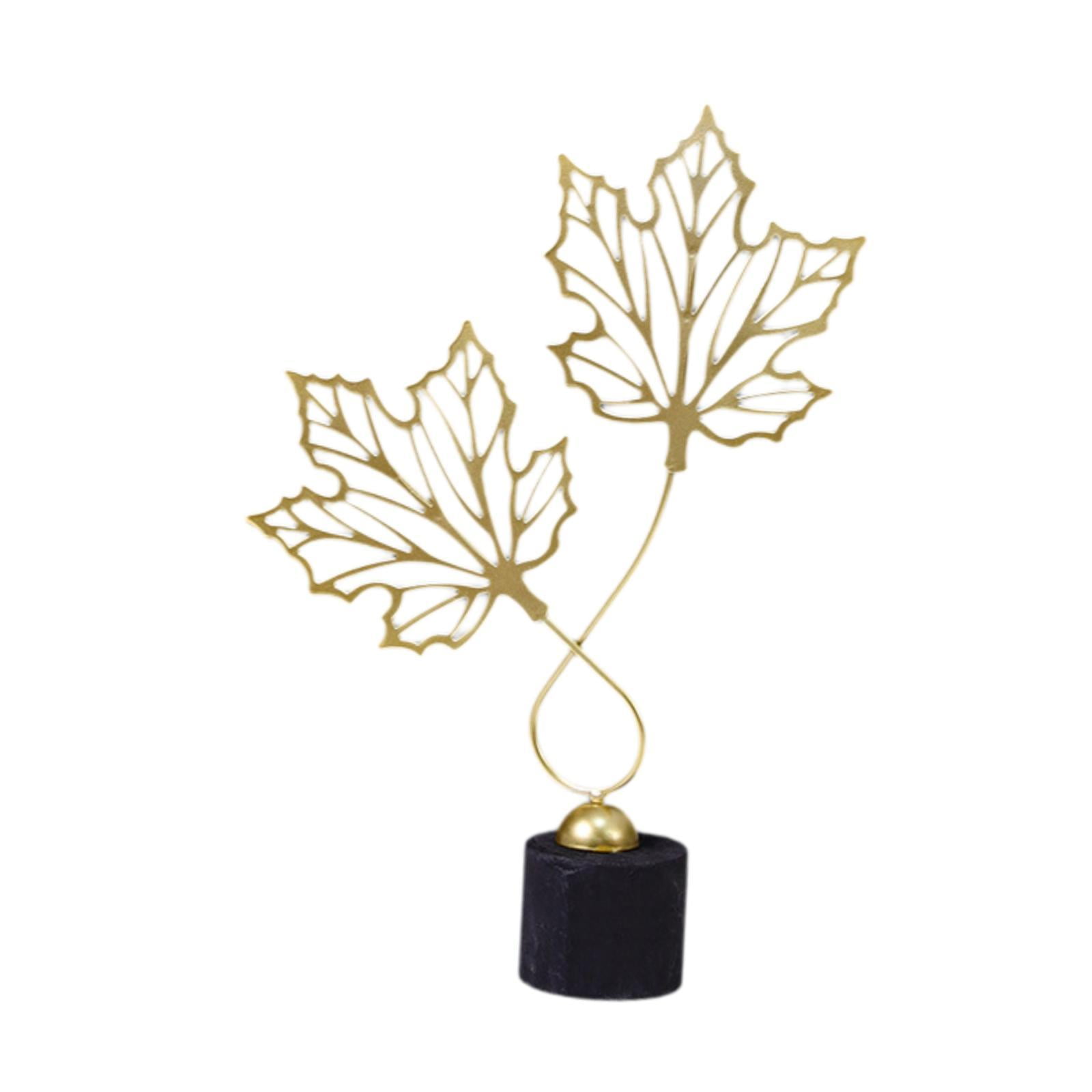 Menolana Iron Figurine Leaf Statue Artwork Gift Collectible Sculpture ...