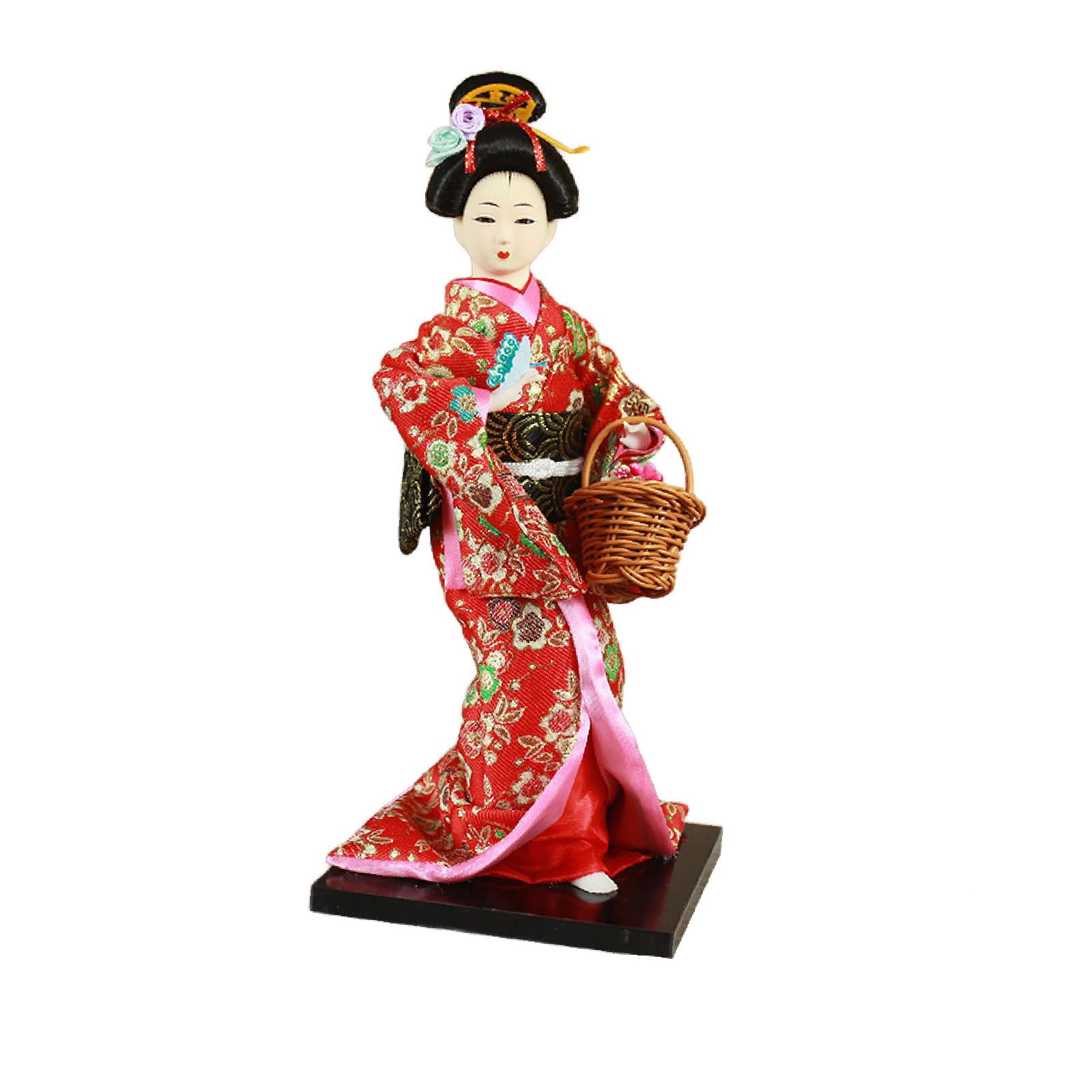 Menolana Japanese Geisha Kimono Doll Asian Kabuki Figure 12inch Art ...