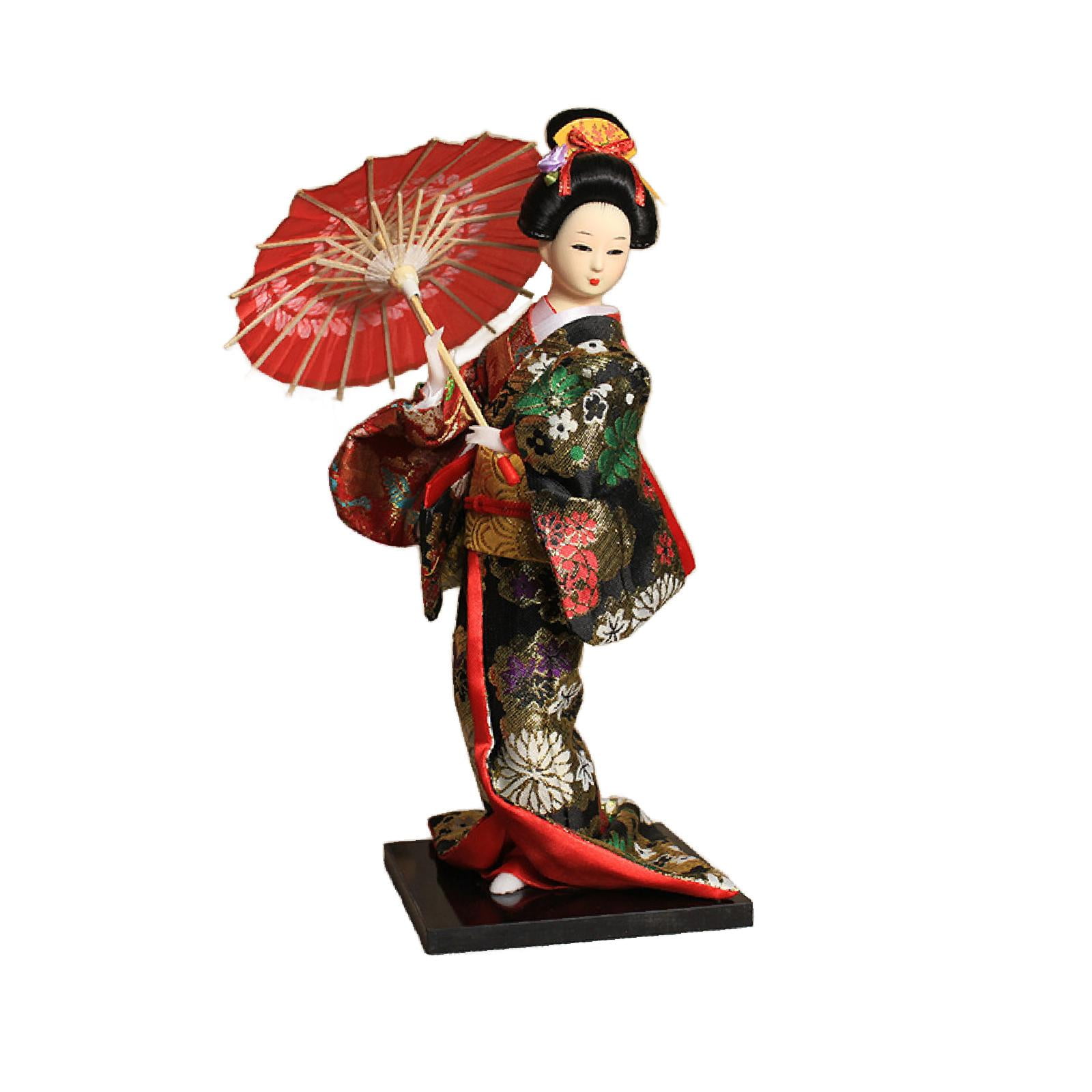 Menolana Japanese Geisha Kimono Doll Asian Kabuki Figure 12inch Art ...