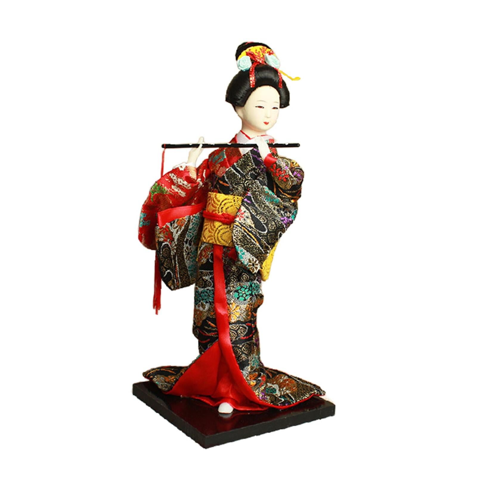 Menolana Japanese Geisha Kimono Doll Asian Kabuki Figure 12inch Art ...