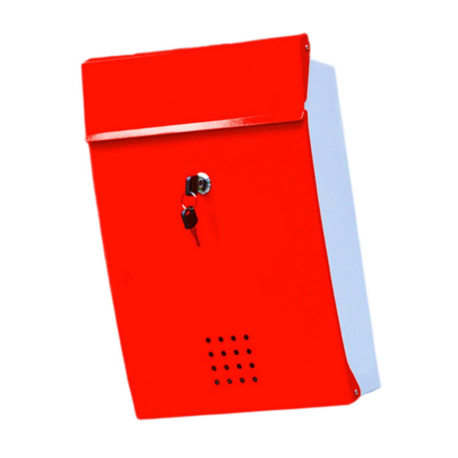 Menolana Locking Mailbox Wall Mounted Key Drop Box Large Capacity Wall ...