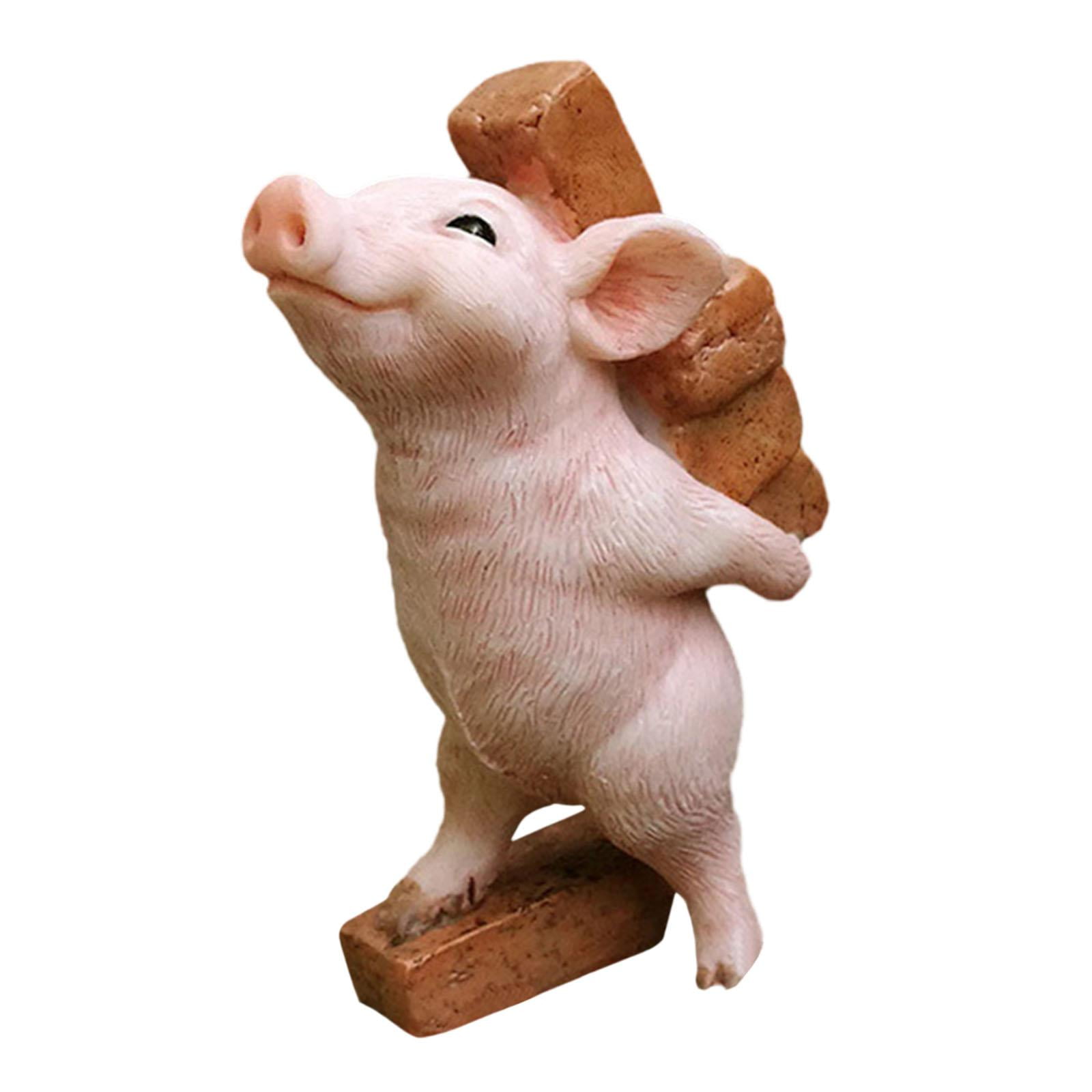 Menolana Pig Statue Animal Statue Collection Pig Sculpture for Entryway ...