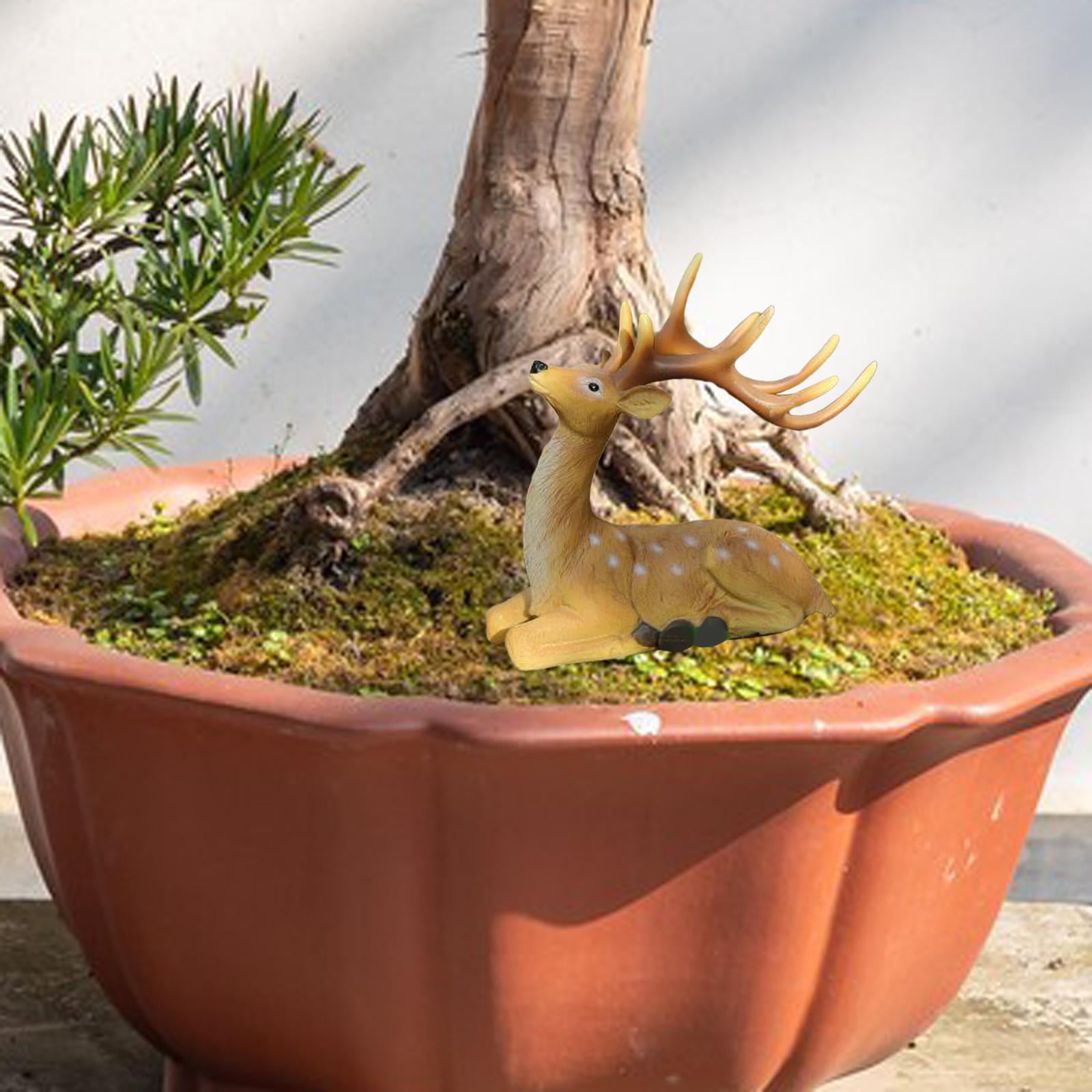 Menolana Resin Sika Deer Statue Ornament Deer Sculpture Chinese Spotted ...