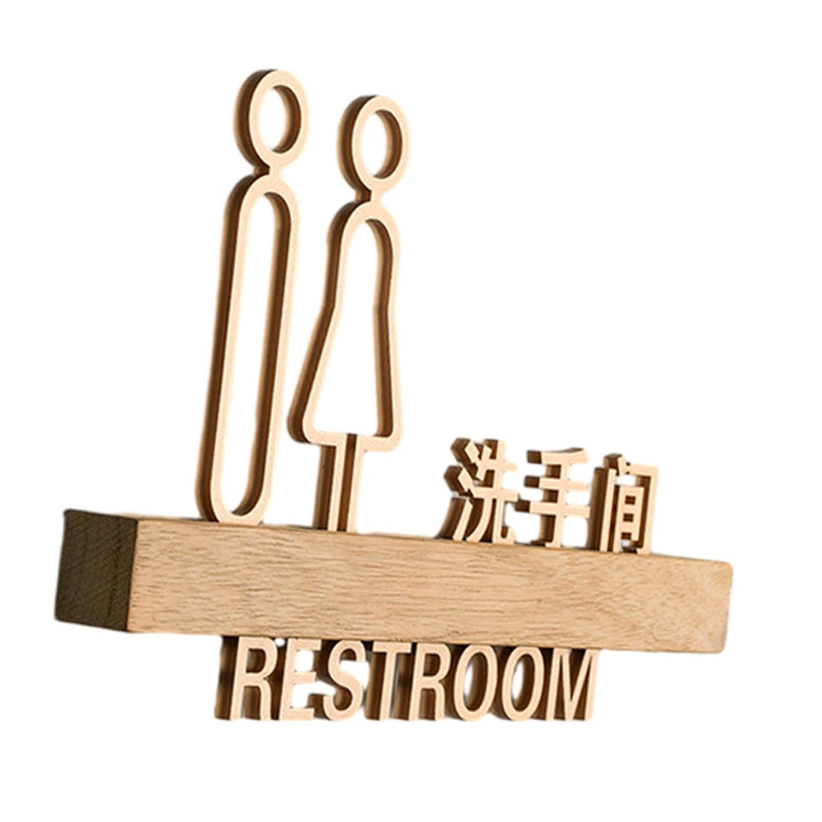 Menolana Toilet Door Sign Bathroom Sign Modern Graphical Symbols ...