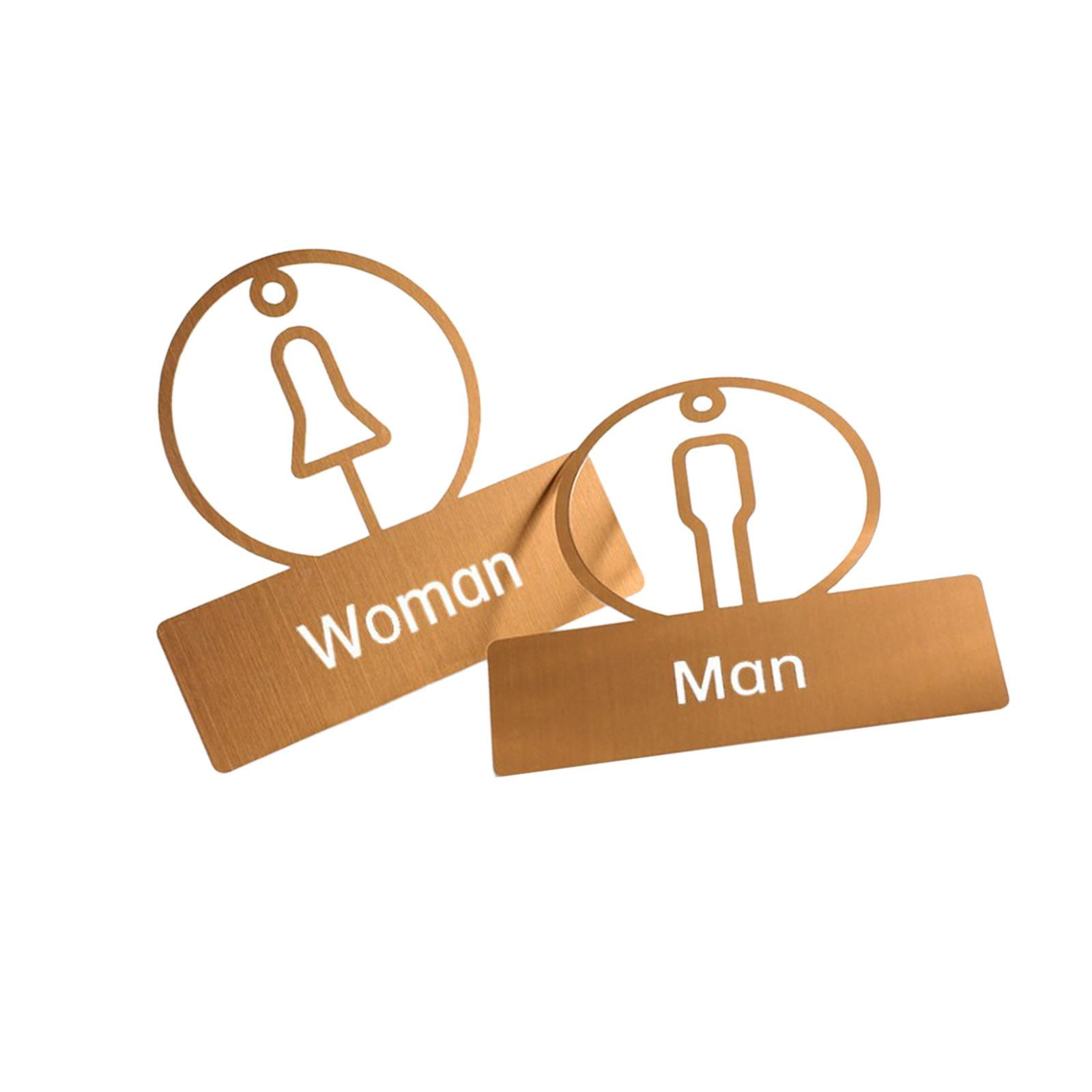 Menolana Toilet Door Sign Bathroom Signage Male and Female Toilet ...