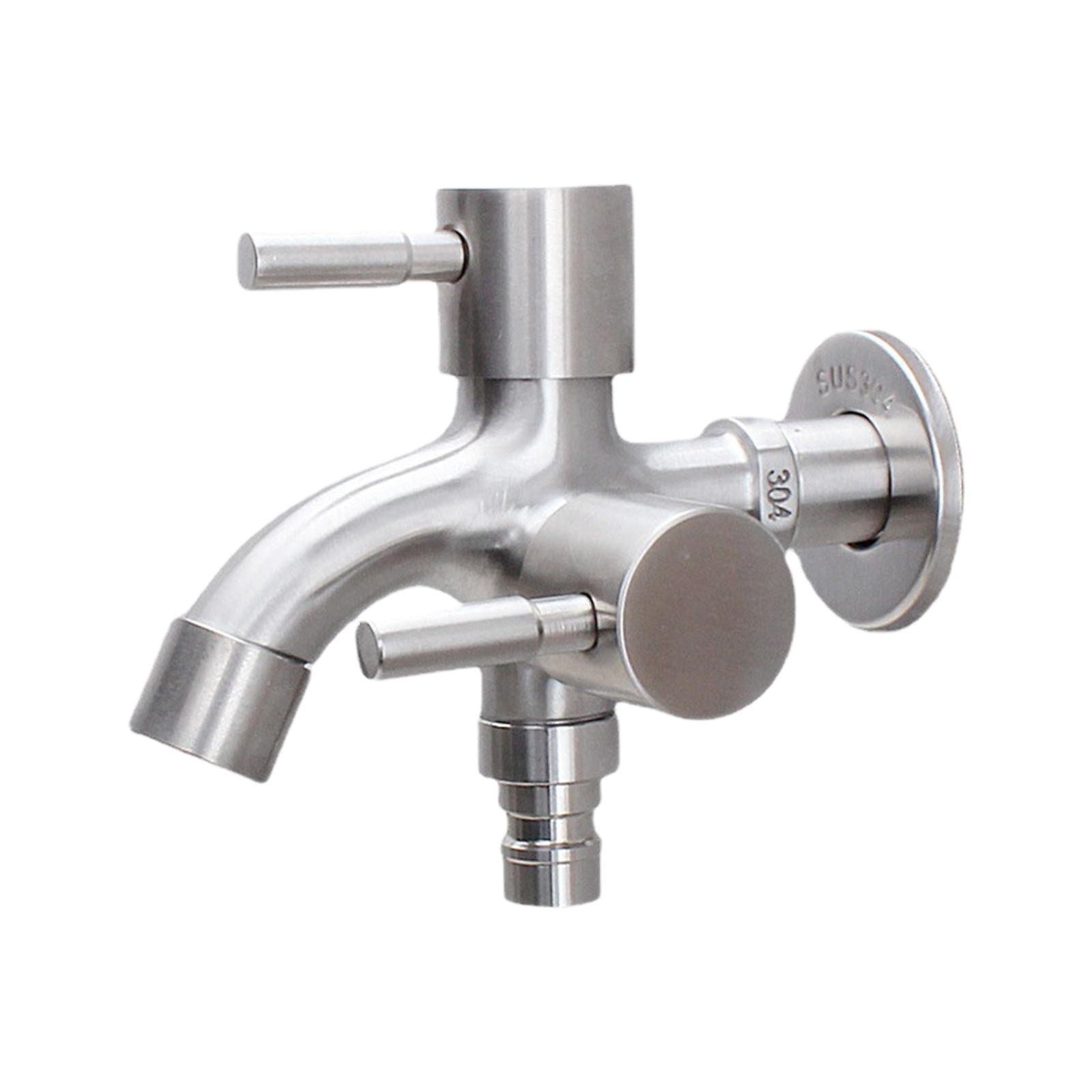 Menolana Washing Machine Faucet Replacement Stainless Steel Double ...