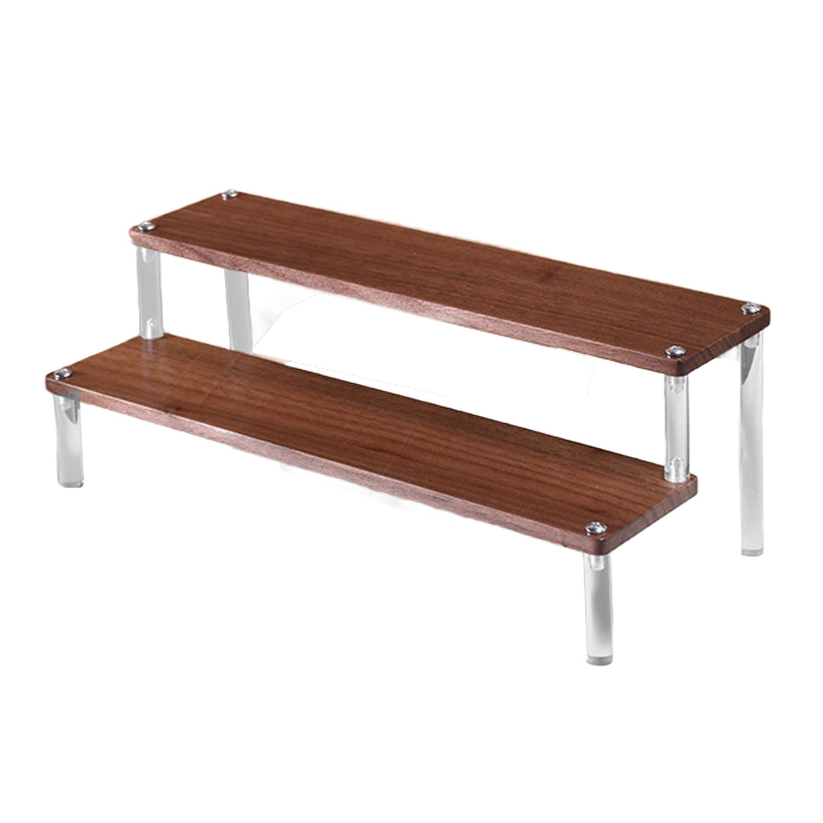 Menolana Wood Display Shelf Jewelry Rack Showcase Fixtures Collectibles ...