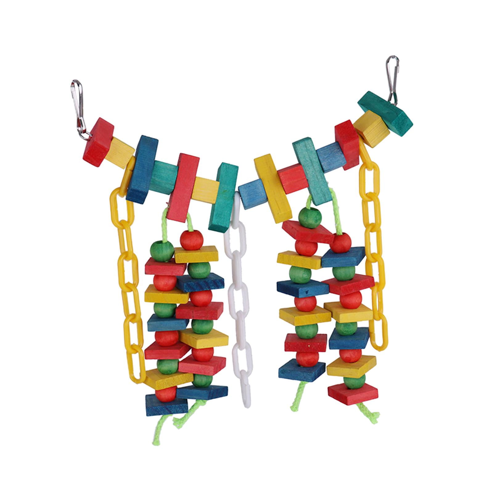 Menolana Wooden Parrot Chewing Toy, Bird Parrot Chewing Toys ...