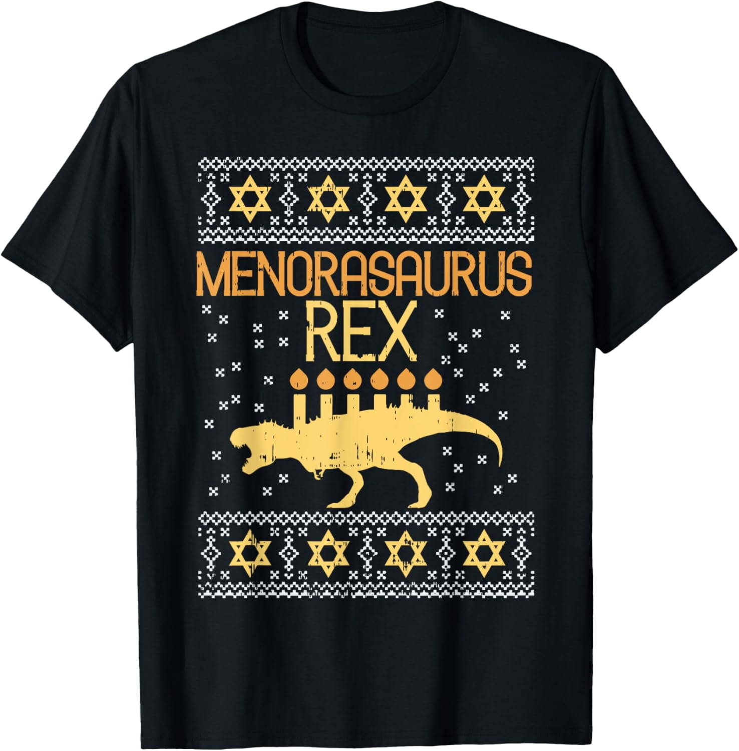 Menorasaurus Rex Shirt Hanukkah Dinosaur Menorah T-Shirt - Walmart.com