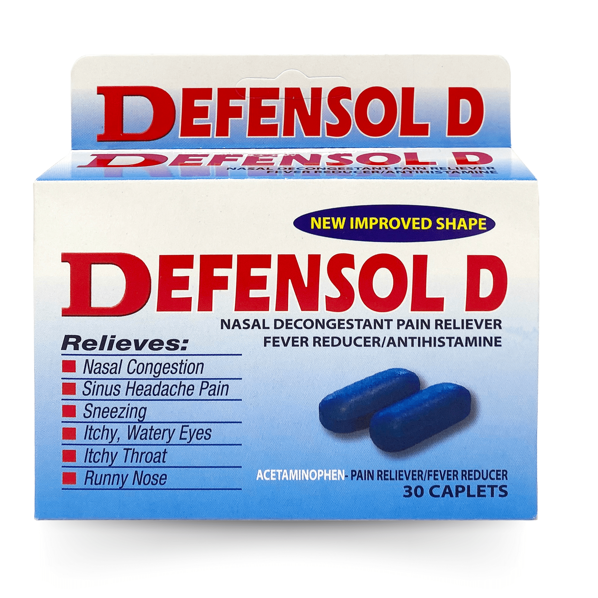 Menper Defensol D Tablets, Multi-Symptom Formula for Comfort-30 Caplets ...