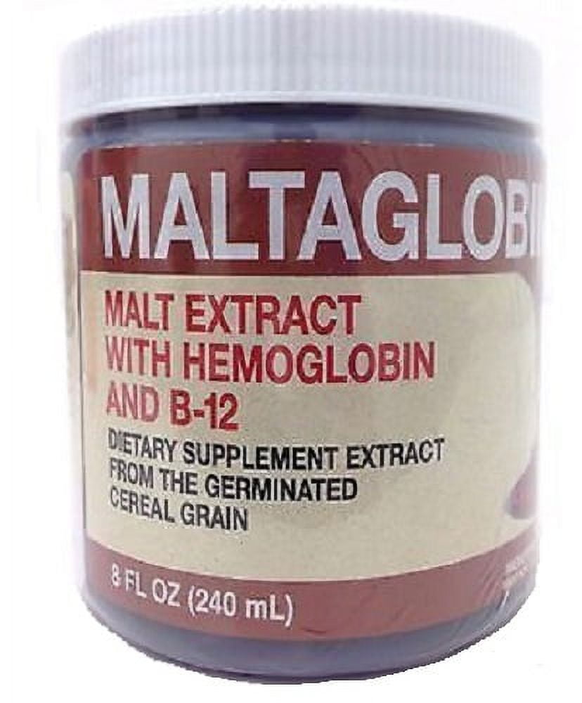 Menper Maltaglobin B12 Dietary Supplement, 8oz, Vitamins and Iron ...